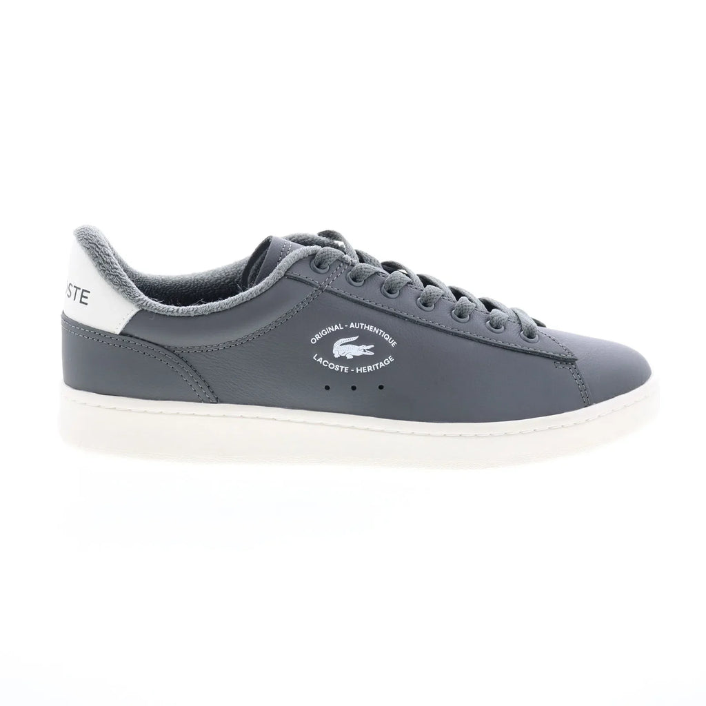 Lacoste Carnaby Set 224 2 SMA Mens Gray Leather Lifestyle Sneakers Sho - Ruze Shoes