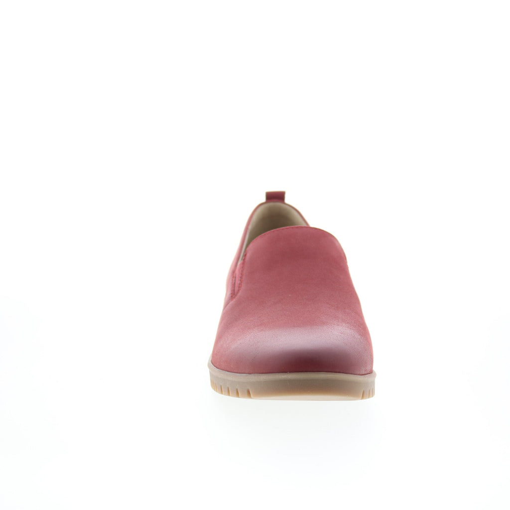 Dansko Linley 9142-220300 Womens Red Leather Slip On Loafer Flats Shoe - Ruze Shoes