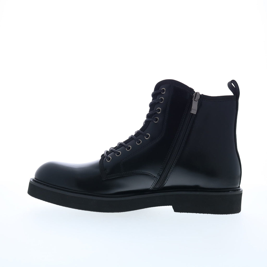 Steve Madden Adryan ADRY01M1 Mens Black Leather Lace Up Casual Dress B - Ruze Shoes