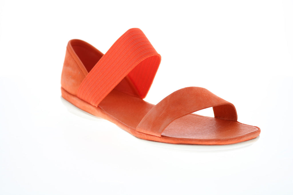 Camper Right Nina 21735-059 Womens Orange Suede Slip On Strap Sandals ...