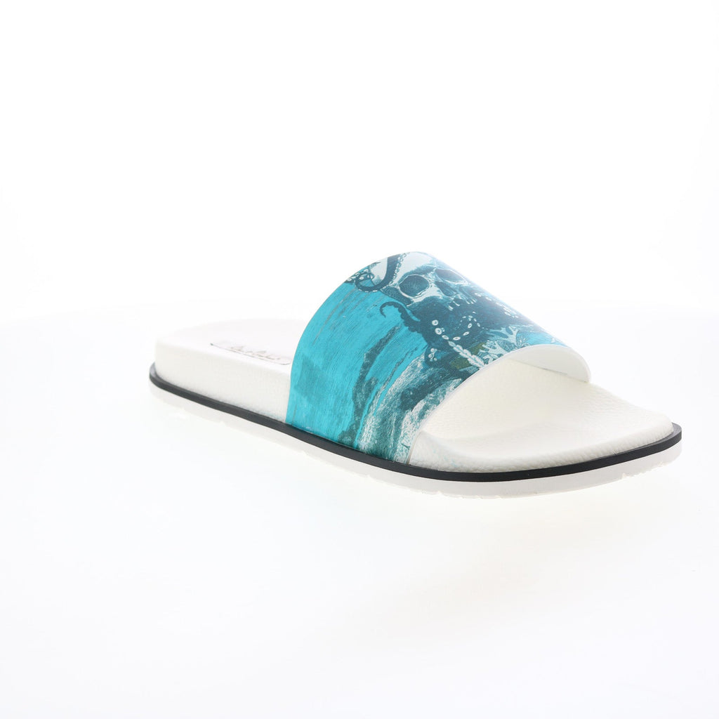 Robert Graham Washed Up RG5639F Mens Blue Leather Slides Sandals Shoes ...