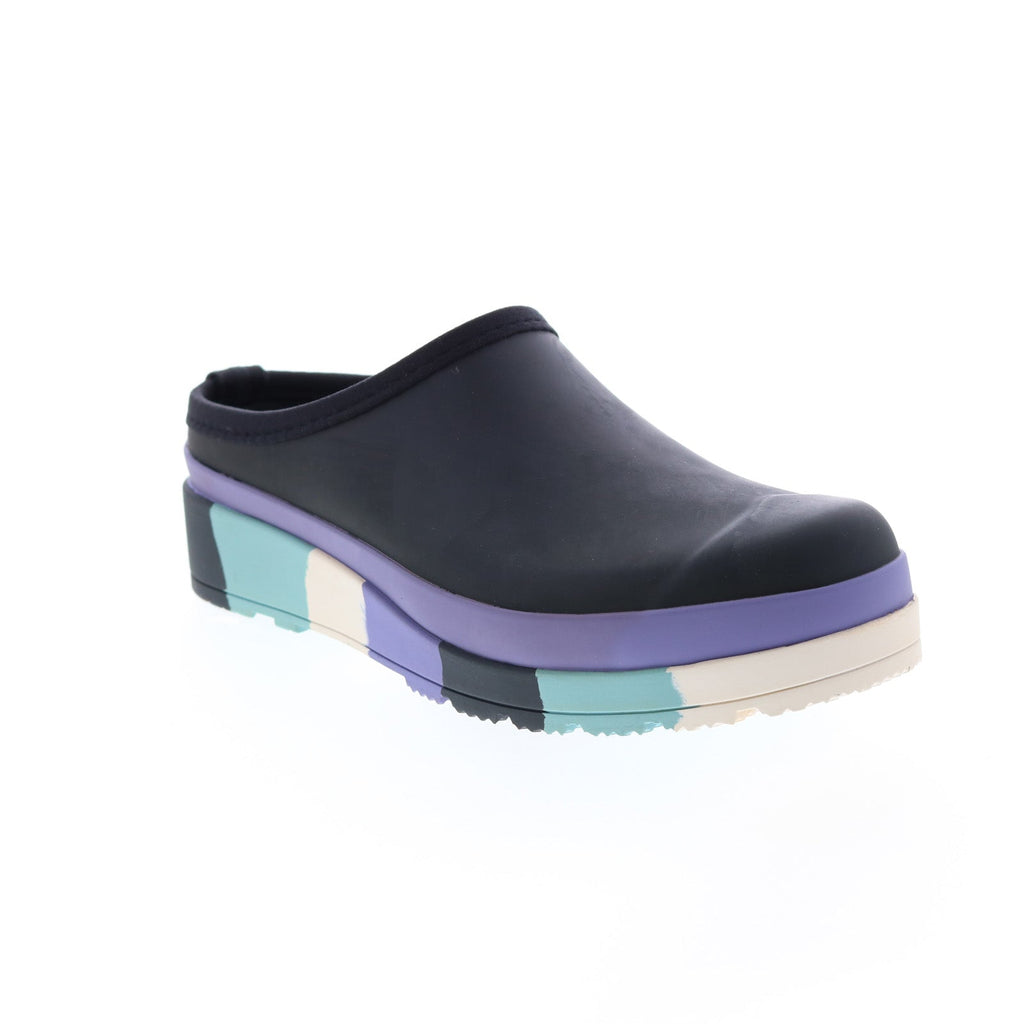 Hunter Play Stripe Sole Clog WFF1097RMA-IPB Womens Black Mules Clog Sh - Ruze Shoes