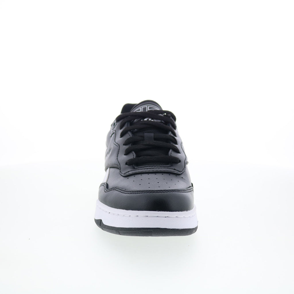 Reebok BB 4000 II Mens Black Leather Lace Up Lifestyle Sneakers Shoes ...