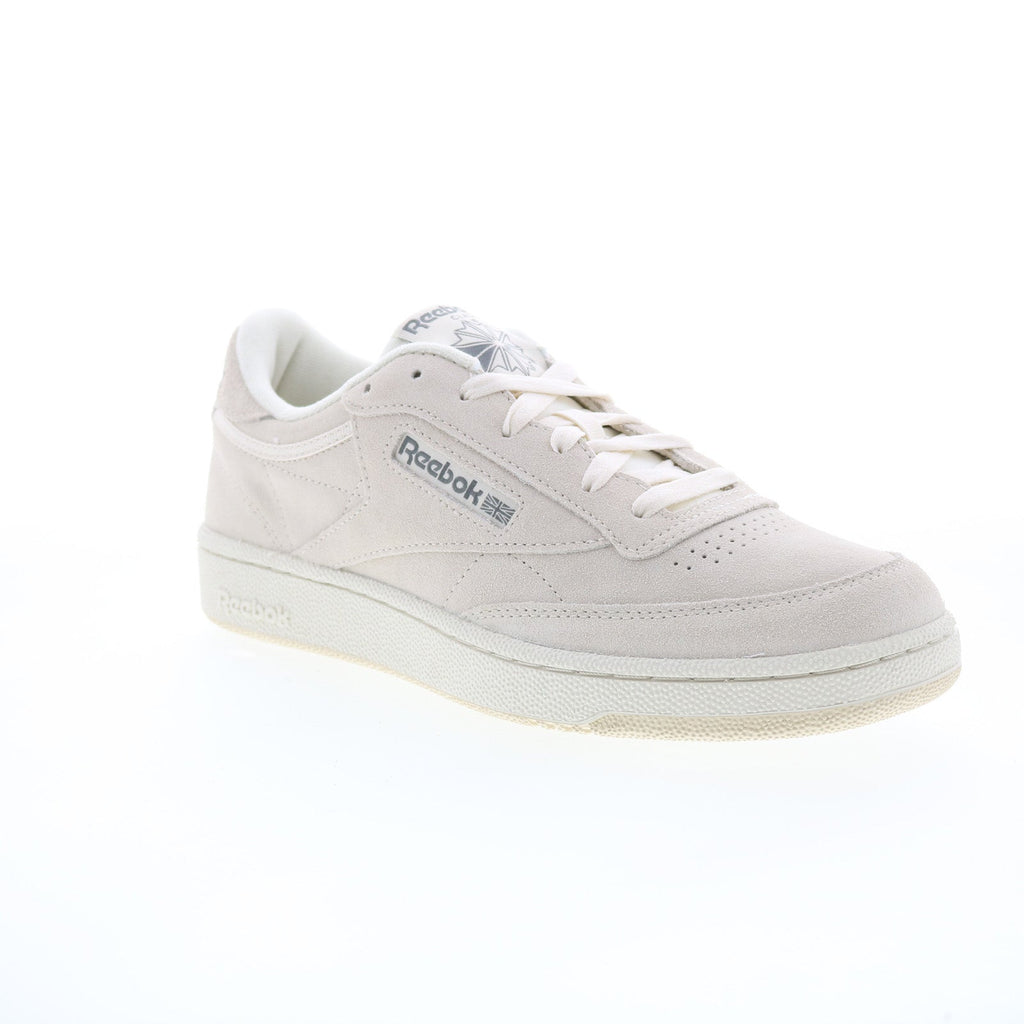 Reebok Club C 85 Mens Gray Suede Lace Up Lifestyle Sneakers Shoes ...