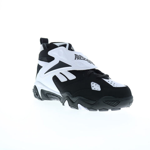 Reebok Preseason 94 Mens Black Leather Lace Up Lifestyle Sneakers Shoe ...