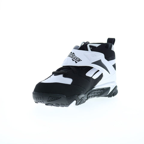 Reebok Preseason 94 Mens Black Leather Lace Up Lifestyle Sneakers Shoe ...