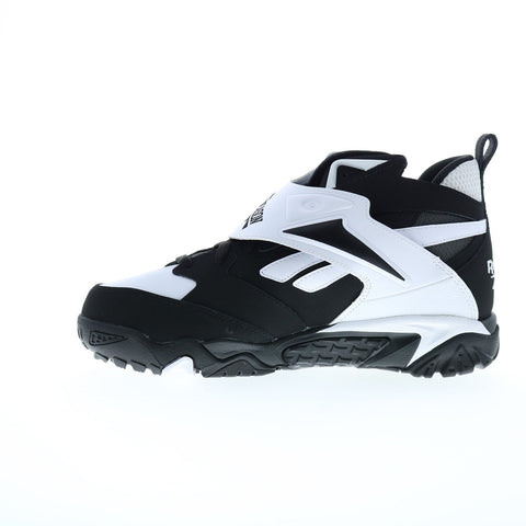 Reebok Preseason 94 Mens Black Leather Lace Up Lifestyle Sneakers Shoe ...