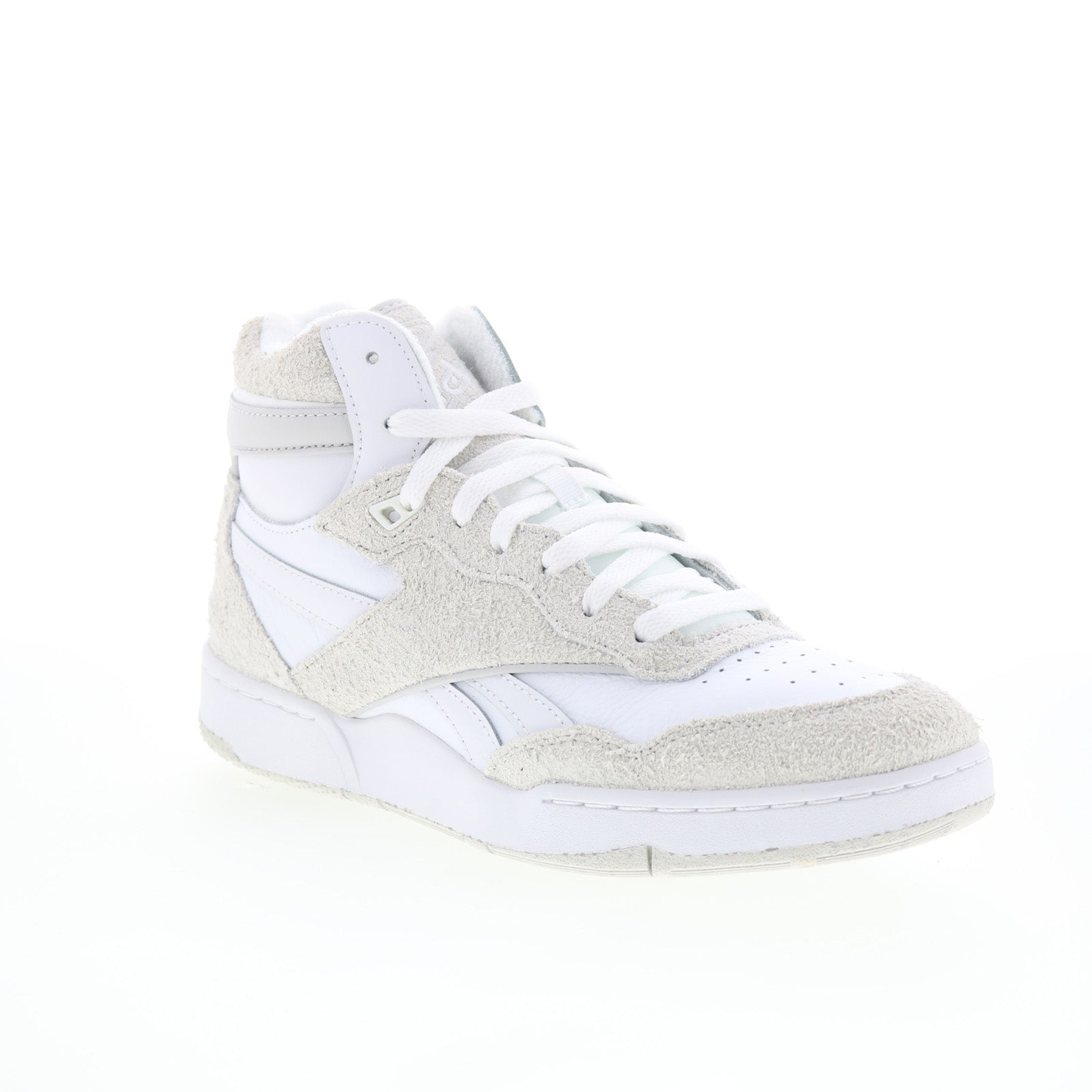 Reebok BB 4000 II Mid Mens White Suede Lace Up Lifestyle Sneakers Shoe ...