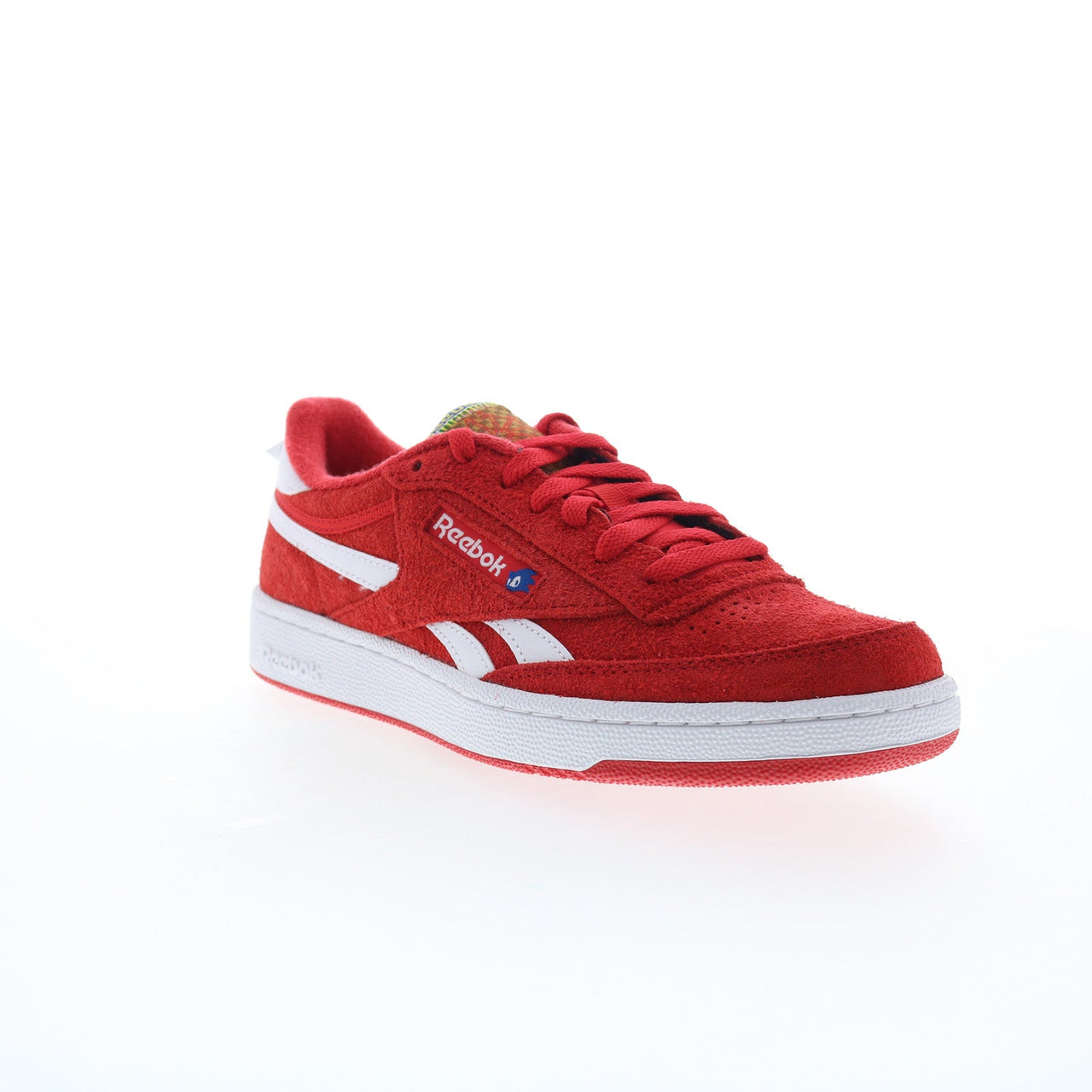 Reebok Club C Revenge Sonic 3 Knuckles Mens Red Lifestyle Sneakers Sho ...