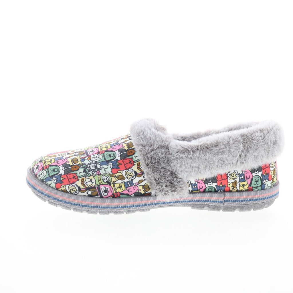 Skechers Bobs Too Cozy Snuggle Rovers Womens Gray Slippers Clogs Shoes ...