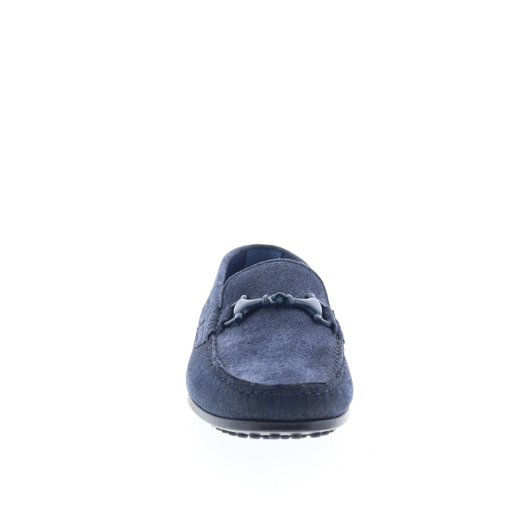 Zelli Italia Bit Loafer Driver Suede Mens Blue Loafers & Slip Ons Casu ...