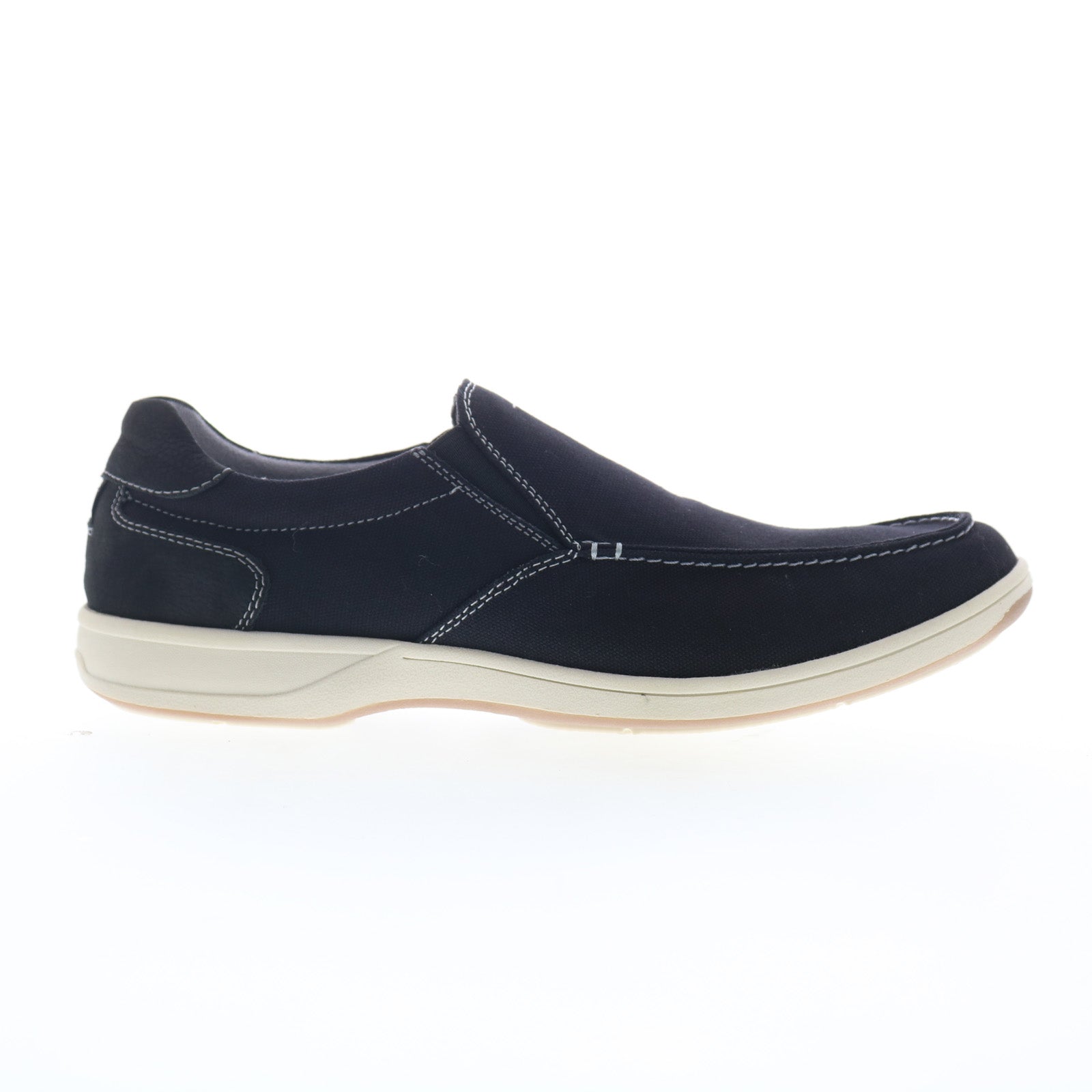 Florsheim Lakeside Canvas Slip On Mens Black Extra Wide Loafers Shoes ...