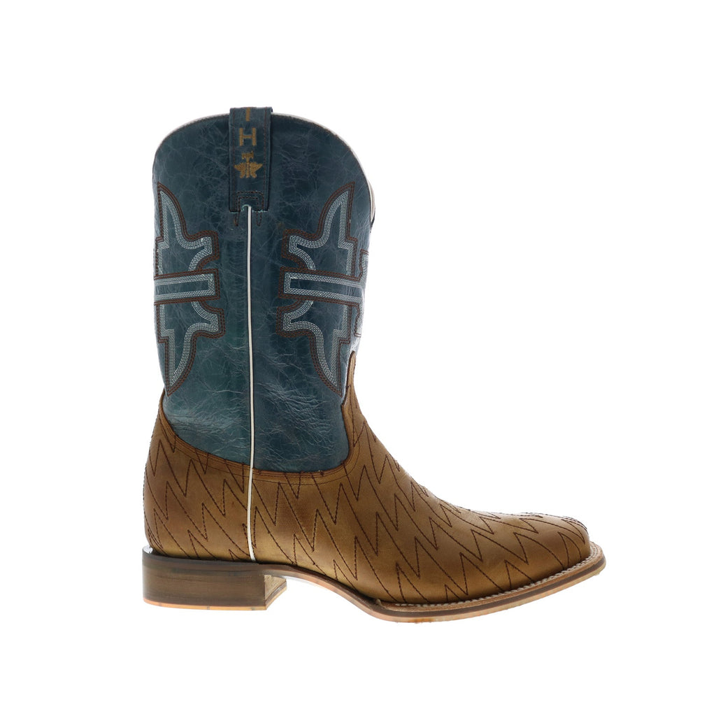 Tin Haul Bolt Lightning Bolt Sole Exotic Leather Mens Brown Cowboy Wes ...