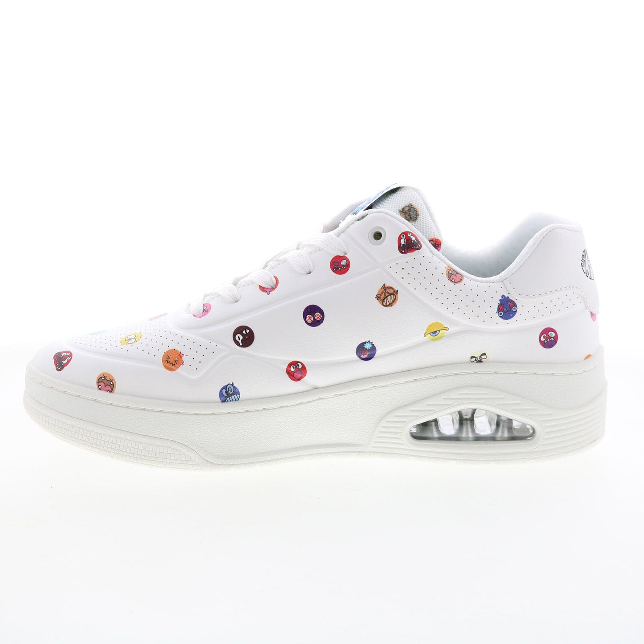 Skechers Uno Court Vexx Multi Moji Mens White Lifestyle Sneakers Shoes ...