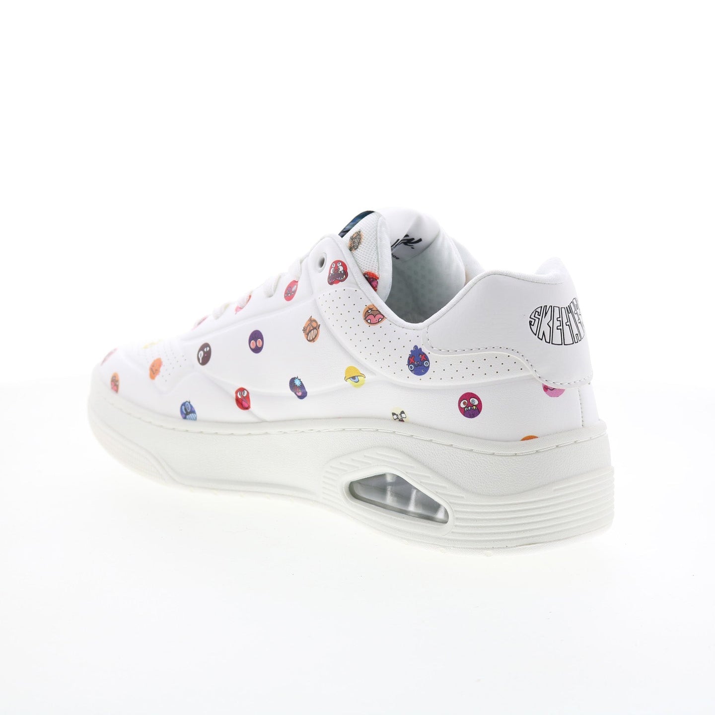 Skechers Uno Court Vexx Multi Moji Mens White Lifestyle Sneakers Shoes ...