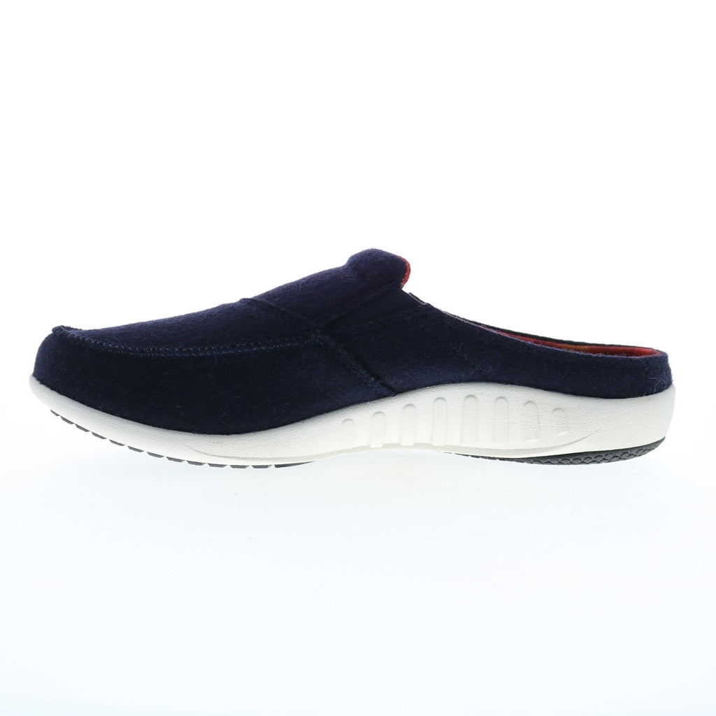 Spenco Siesta Slide Urban Woolie 20064 Womens Blue Canvas Mule Sandals ...