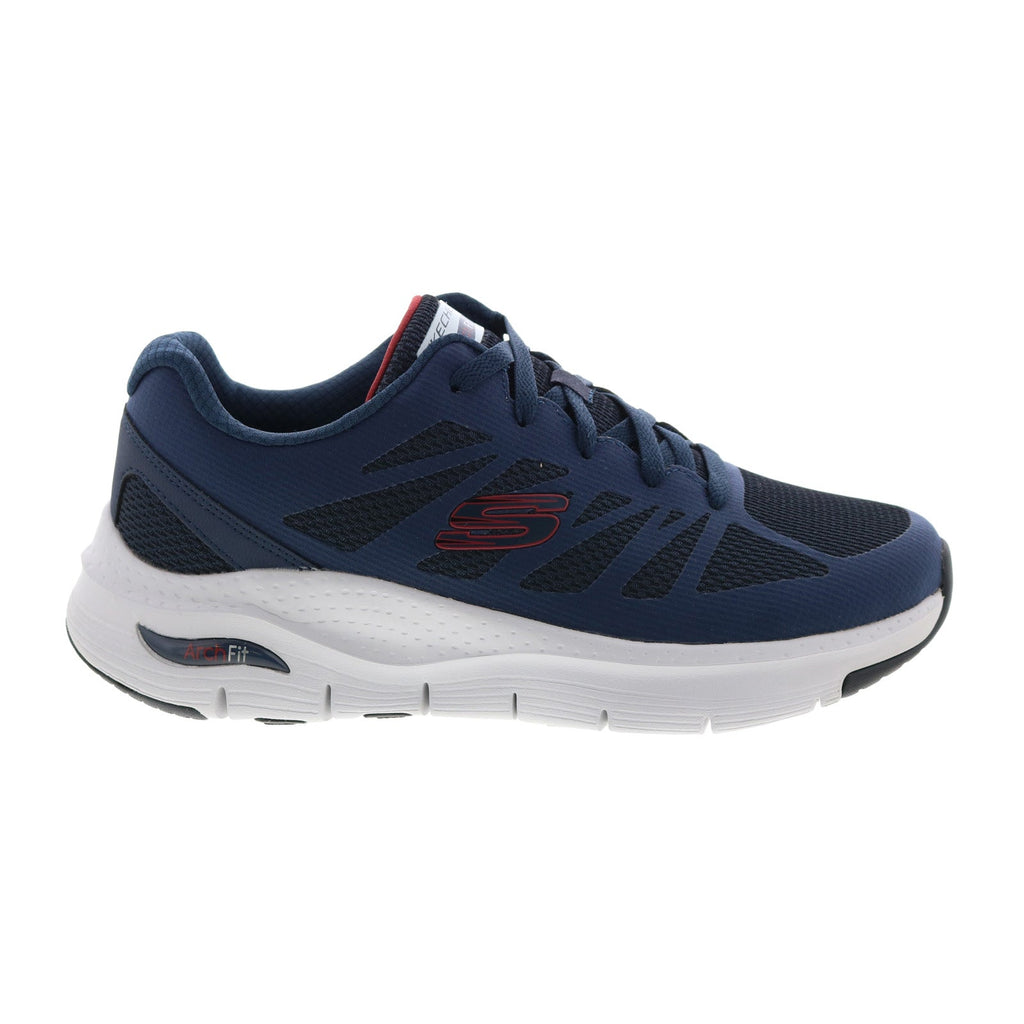 Skechers Arch Fit Charge Back Mens Blue Extra Wide Lifestyle Sneakers ...