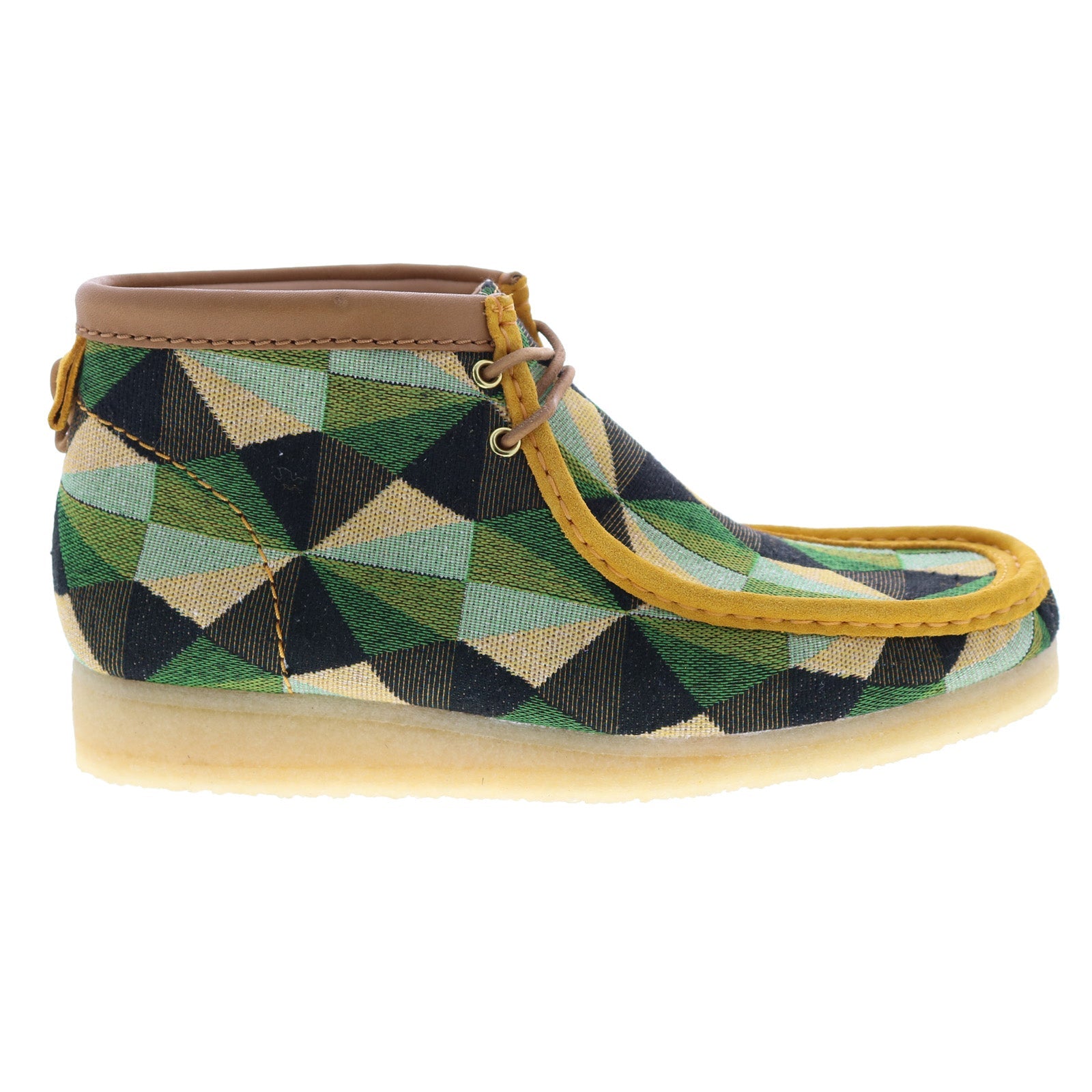 Clarks Wallabee Boot 26165732 Mens Green Canvas Lace Up Chukkas Boots ...