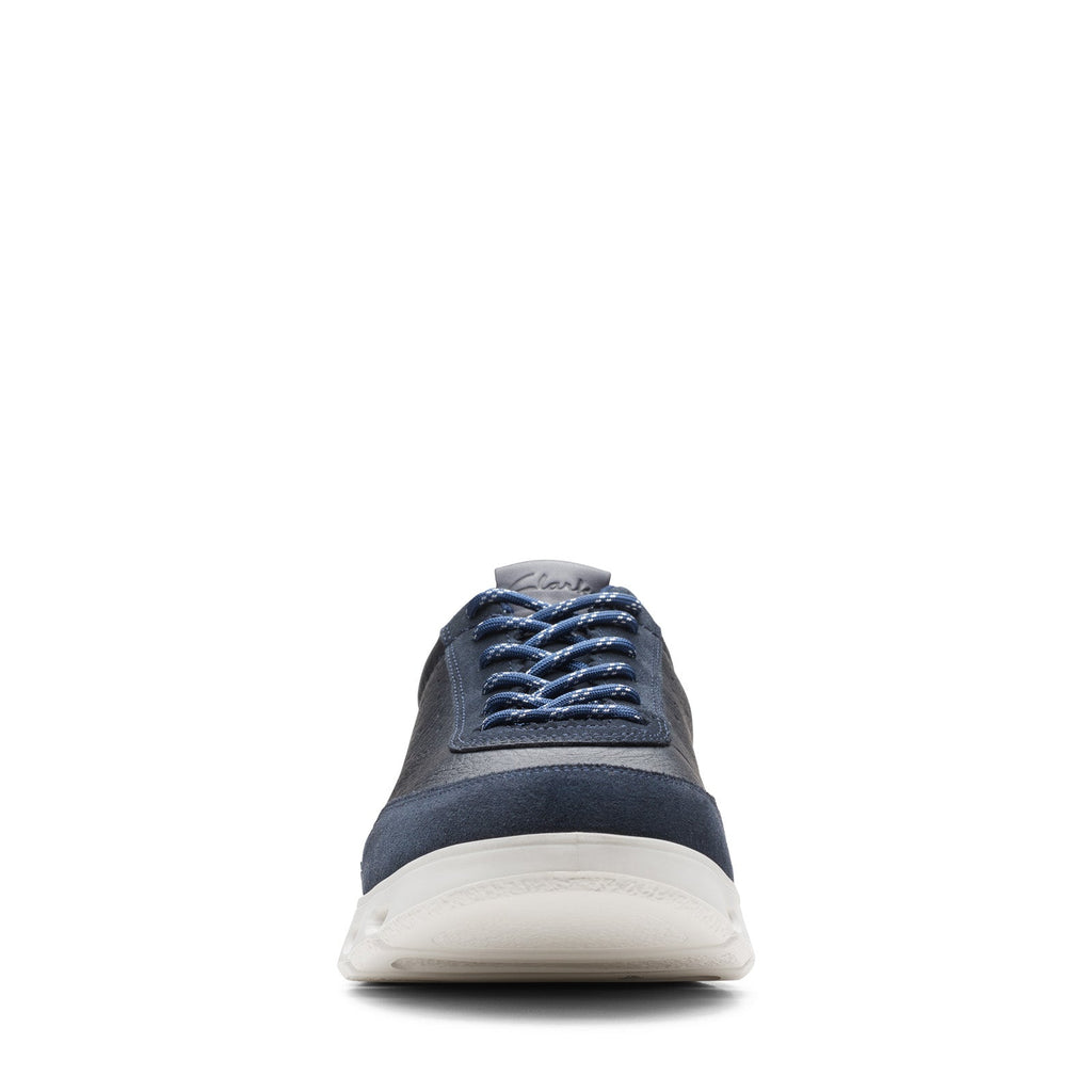 Clarks Nature X One 26165998 Mens Blue Leather Lifestyle Sneakers Shoe ...