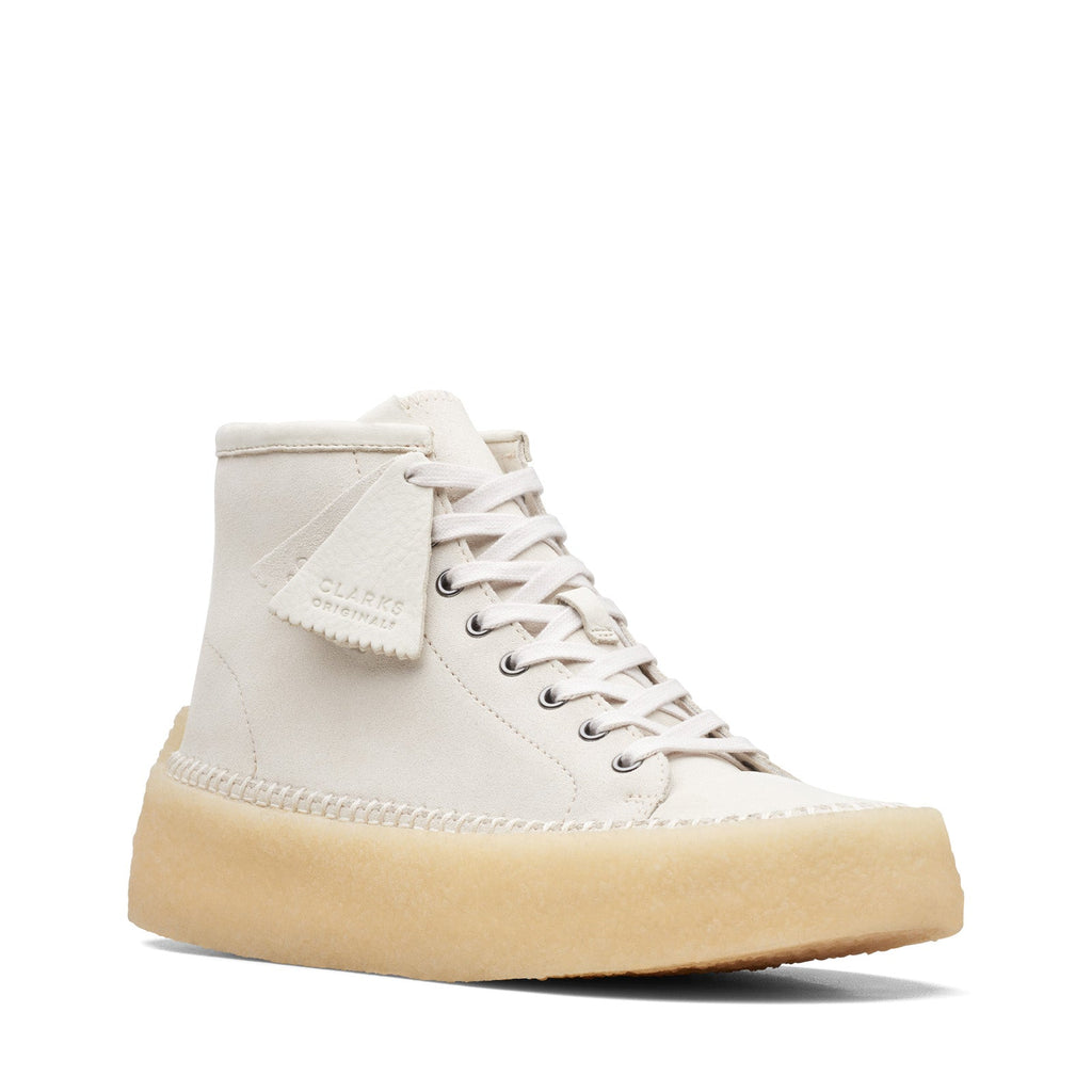 Clarks Caravan Mid 26167698 Mens White Suede Lifestyle Sneakers Shoes ...