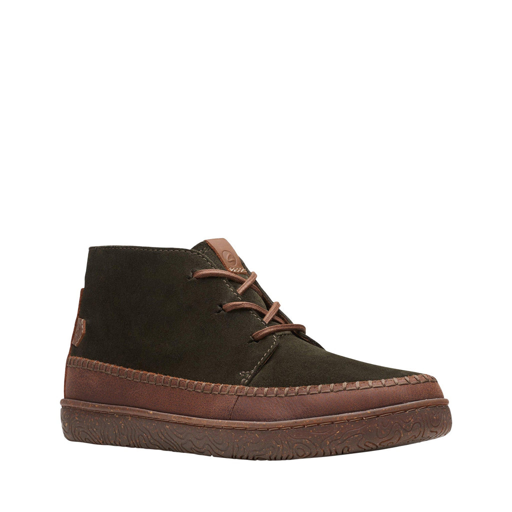 Clarks Hodson Mid 26167769 Mens Green Suede Lace Up Chukkas Boots ...