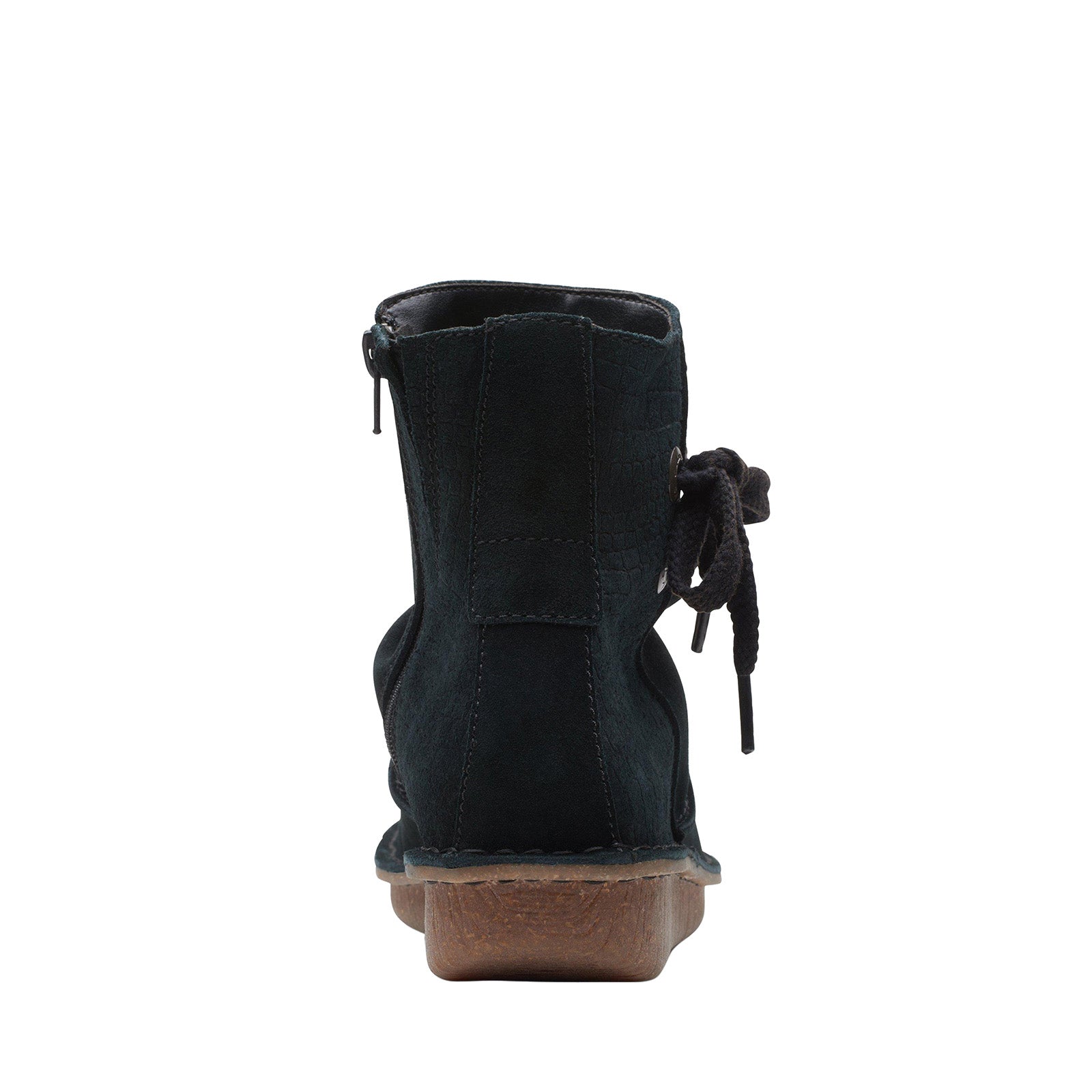 Clarks Funny Oak 26168555 Womens Black Suede Zipper Casual Dress Boots ...