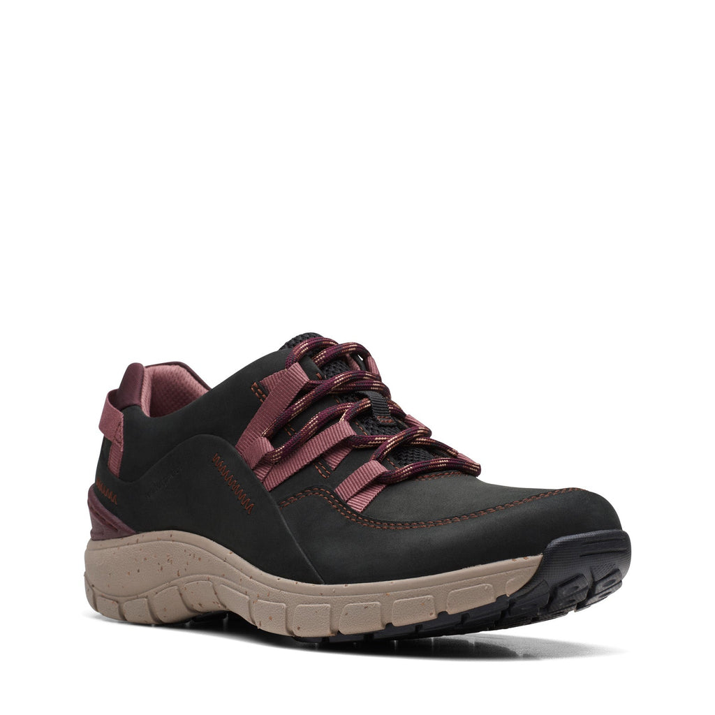Clarks Wave Range AP 26168583 Womens Black Leather Lifestyle Sneakers ...