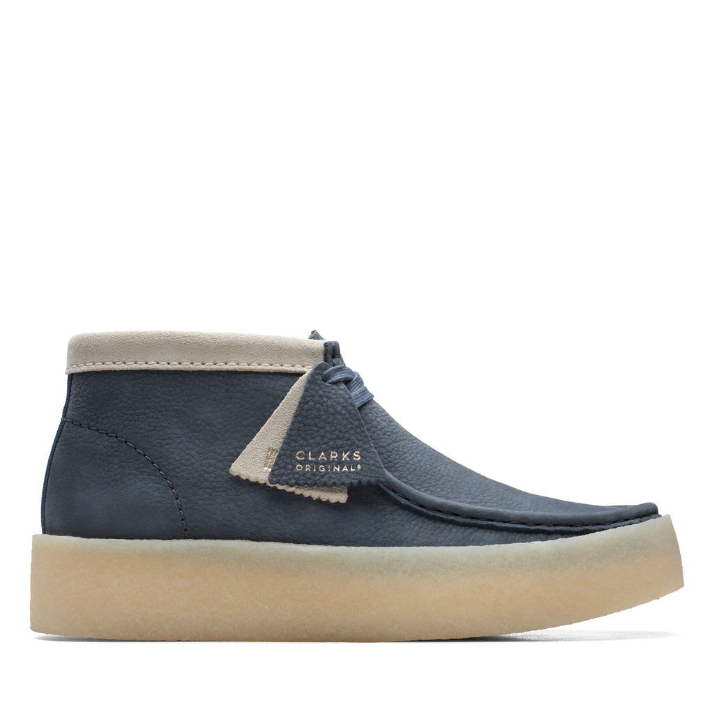 Clarks Wallabee Cup Boot 26171091 Mens Blue Nubuck Lace Up Chukkas Boo ...