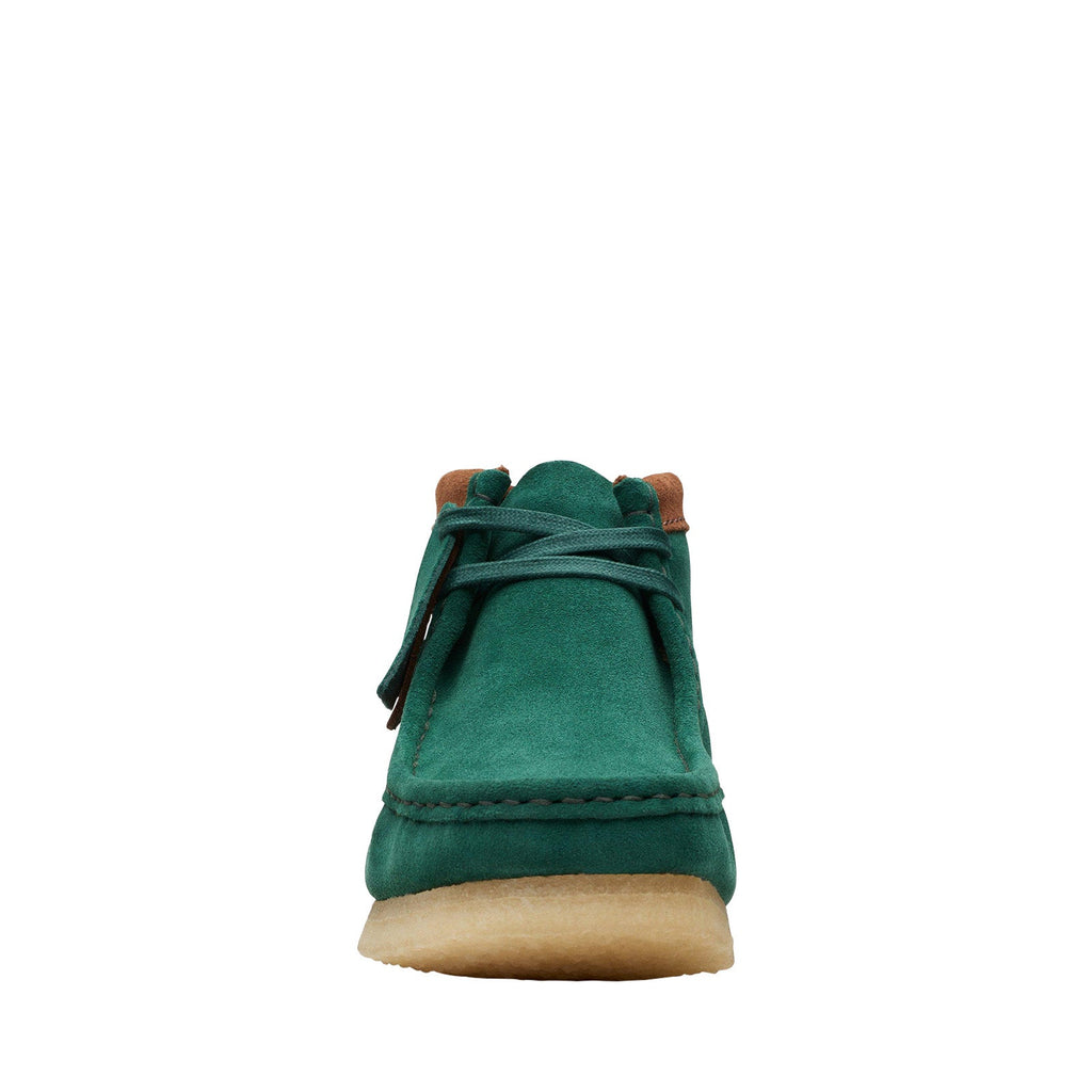 Clarks Wallabee Boot 26172249 Mens Green Leather Lace Up Chukkas Boots ...