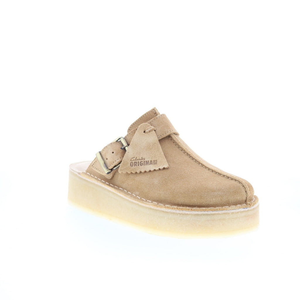 Clarks Trek Wedge Mule Mid 26175870 Womens Brown Suede Slides Sandals ...