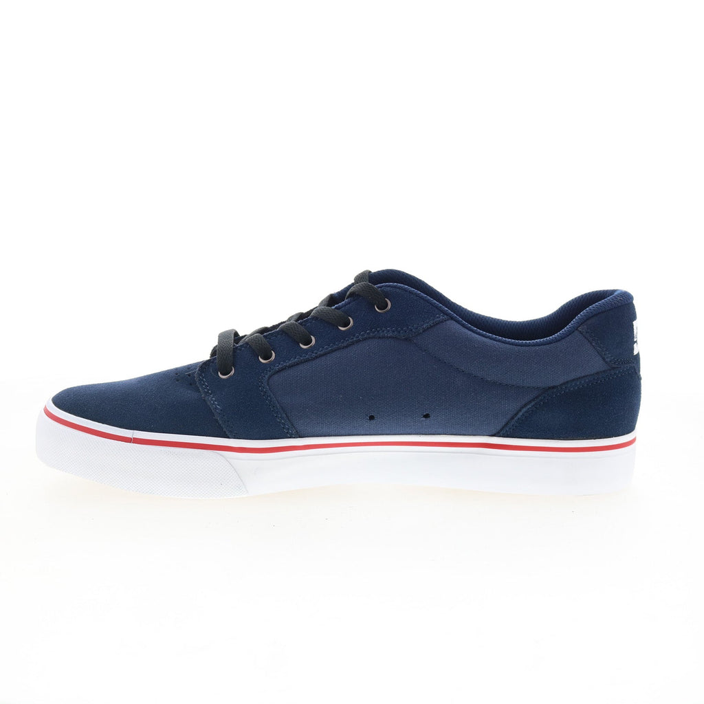 DC Anvil 303190 Mens Blue Suede Lace Up Skate Inspired Sneakers Shoes ...