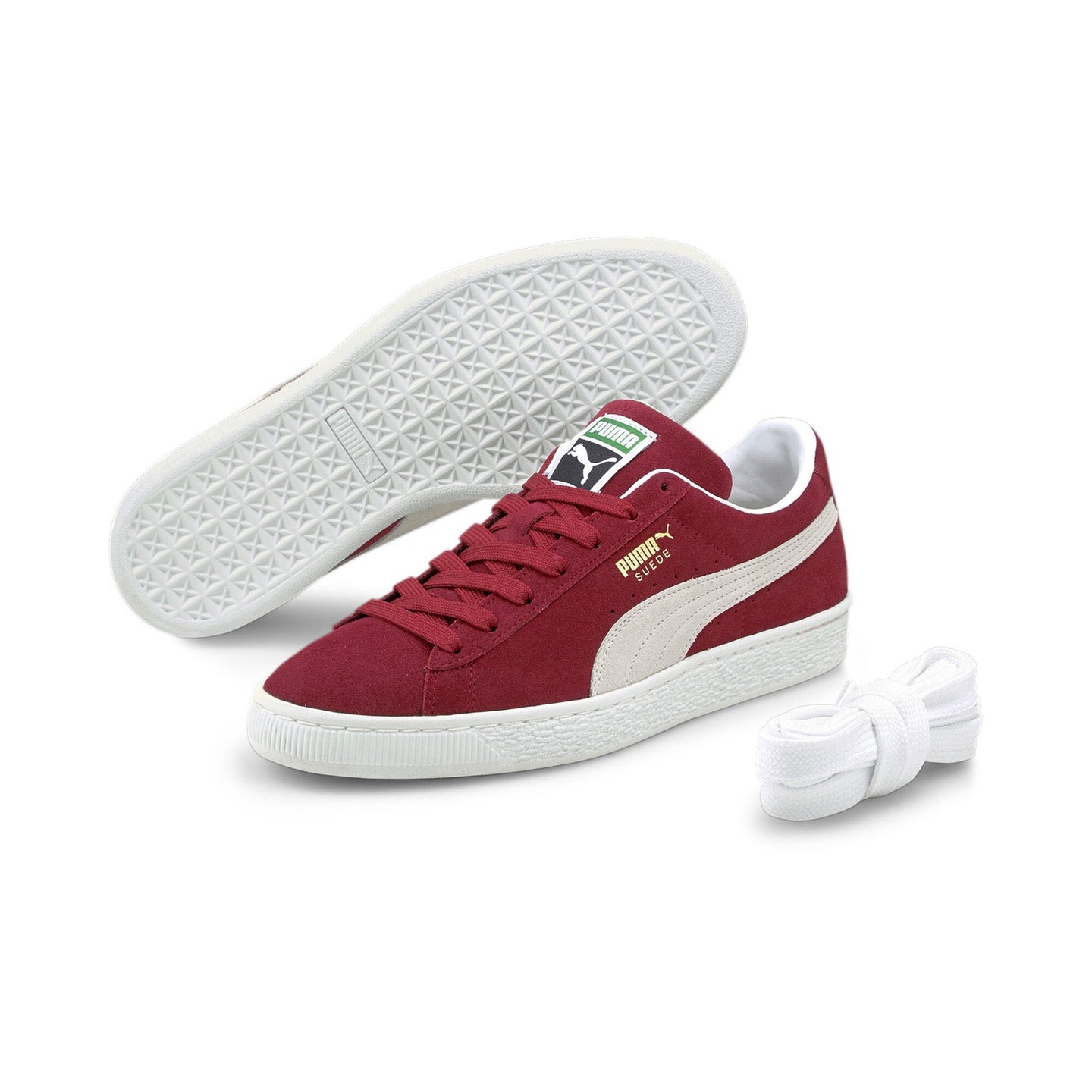 Puma Suede Classic XXI 37491506 Mens Red Suede Lifestyle Sneakers Shoe ...
