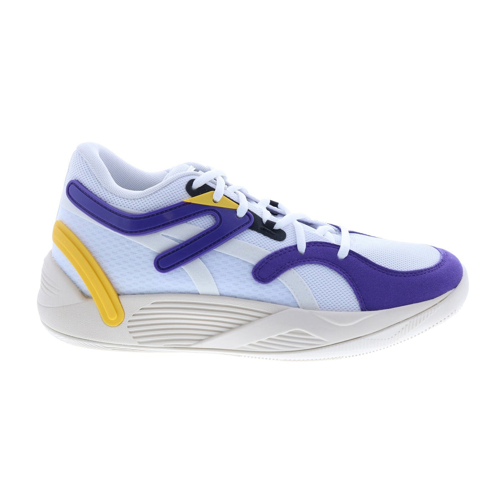 Puma TRC Blaze Court 37658207 Mens White Canvas Athletic Basketball Sh ...