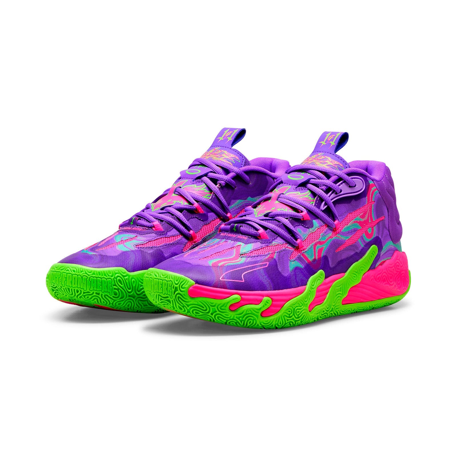 Puma Lamelo Ball MB.03 Toxic 37891601 Mens Purple Athletic Basketball ...