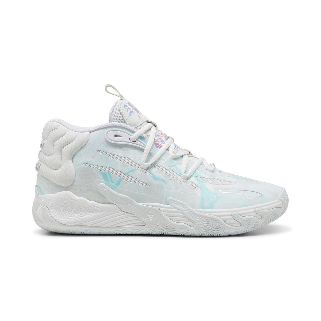 Puma Lamelo Ball MB.03 Iridescent Mens White Athletic Basketball Shoes ...
