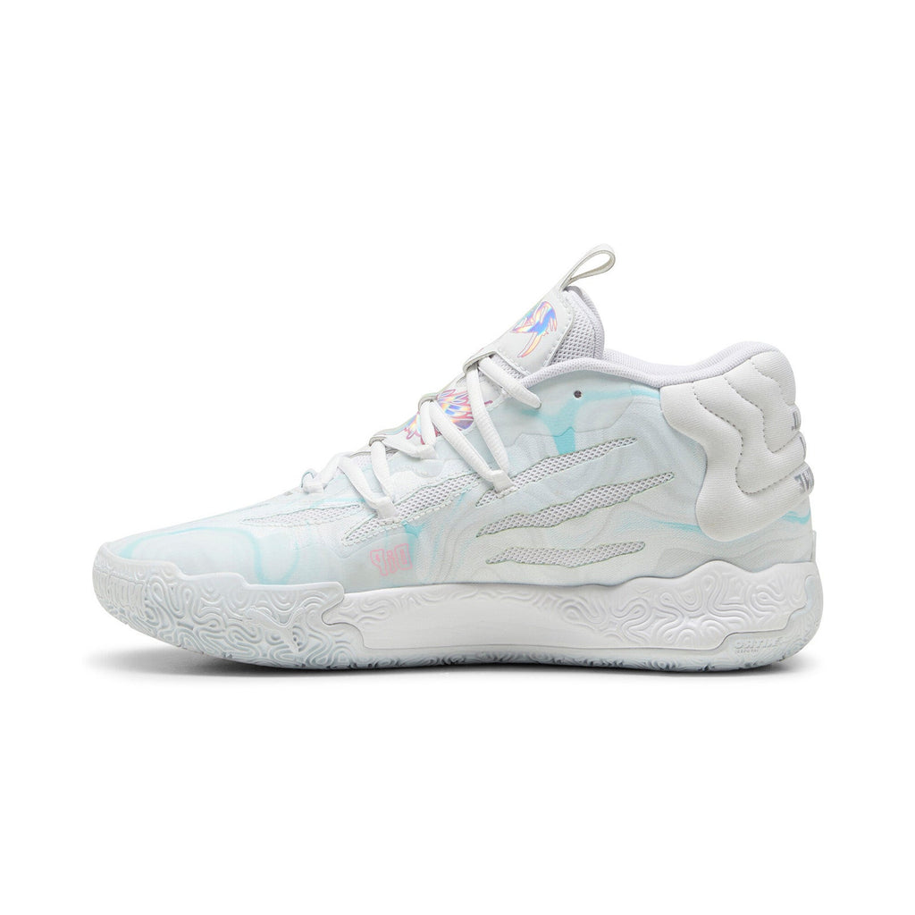 Puma Lamelo Ball MB.03 Iridescent Mens White Athletic Basketball Shoes ...