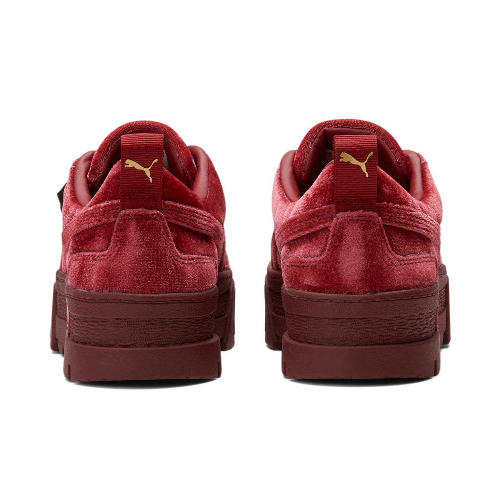 Puma Mayze Velvet 38422301 Womens Red Canvas Lifestyle Sneakers Shoes ...
