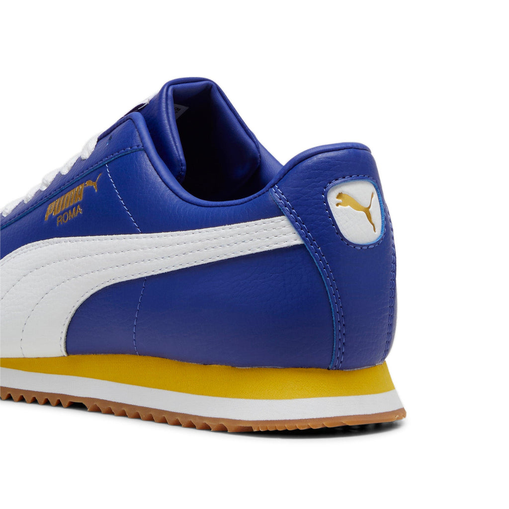 Puma Roma 24 Standard 39686804 Mens Blue Leather Lifestyle Sneakers Sh ...
