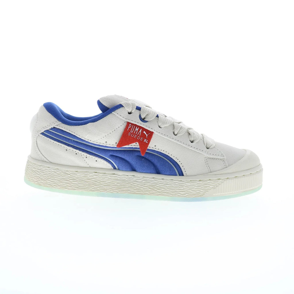 Puma Suede XL Ghostbusters Stay Puft Marshmallow Mens Gray Sneakers Sh ...