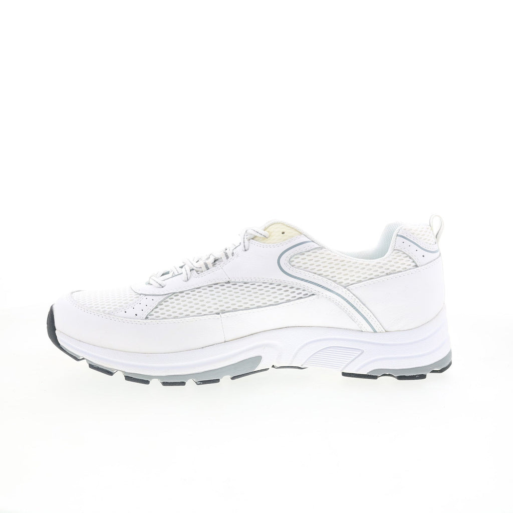 Drew Aaron 40893-02 Mens White Narrow Leather Lifestyle Sneakers Shoes ...