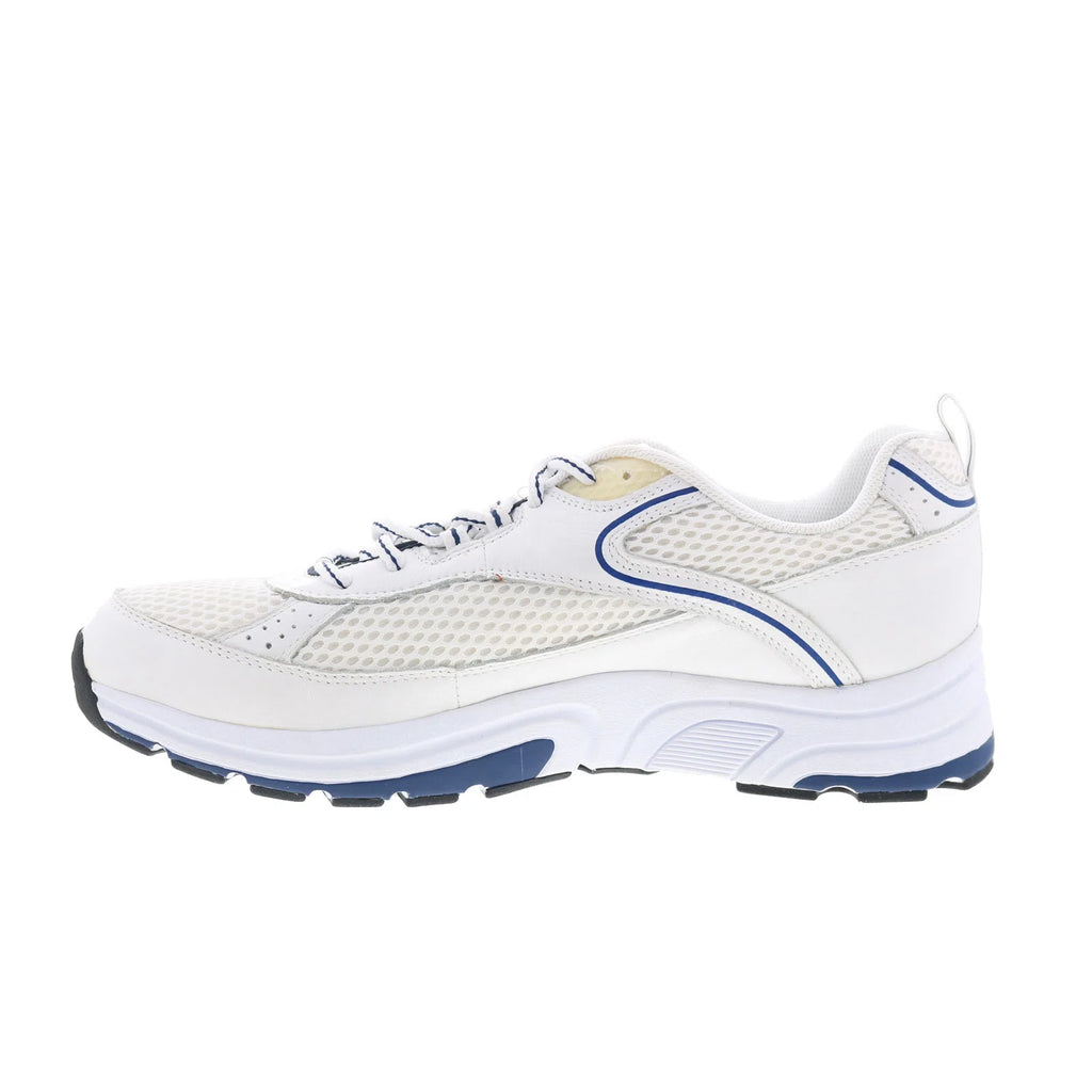 Drew Aaron 40893-04 Mens White Narrow Leather Lifestyle Sneakers Shoes ...