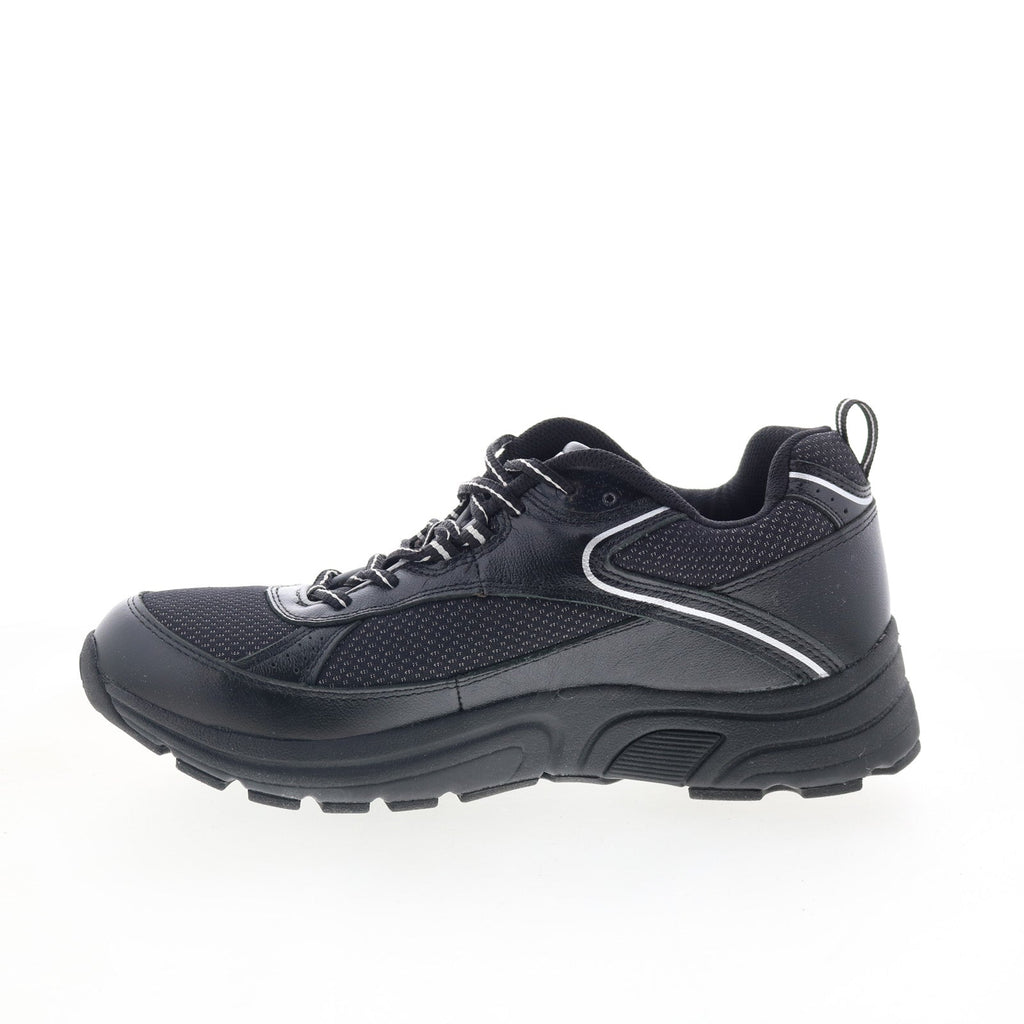 Drew Aaron 40893-09 Mens Black Wide Leather Lifestyle Sneakers Shoes ...
