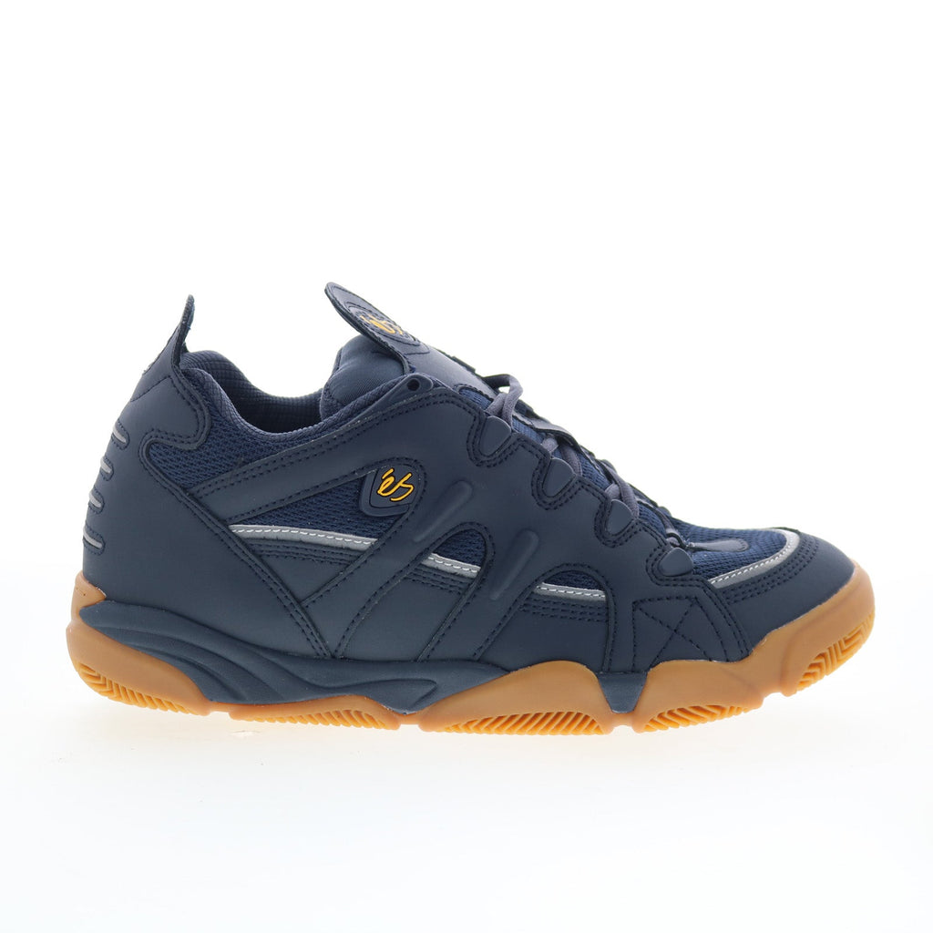 ES Scheme 5101000164460 Mens Blue Leather Skate Inspired Sneakers Shoe ...