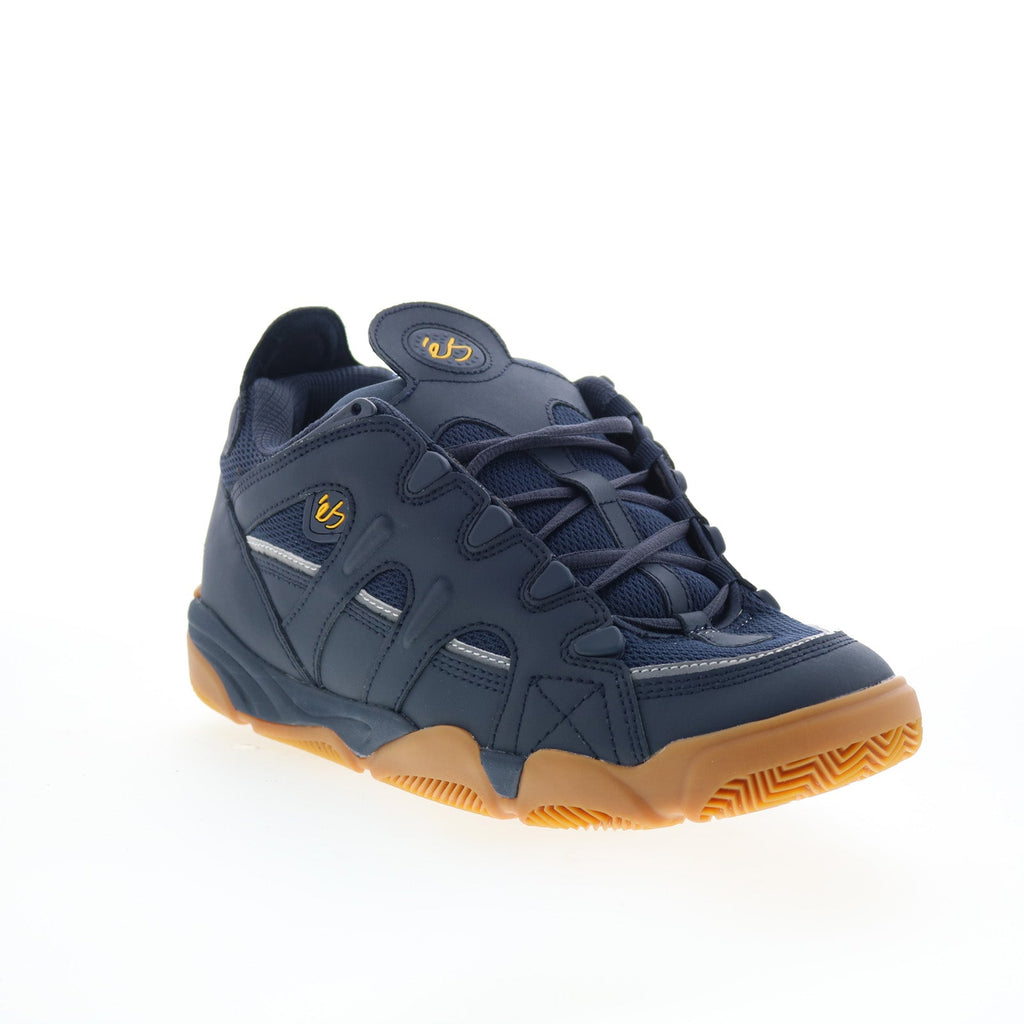 ES Scheme 5101000164460 Mens Blue Leather Skate Inspired Sneakers Shoe ...