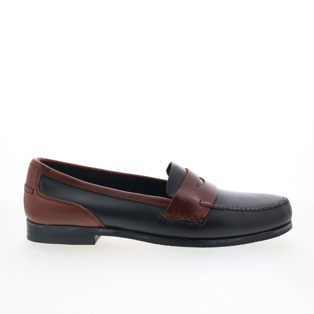 T.B. Phelps Marco 523-15 Mens Black Leather Loafers & Slip Ons Penny S ...