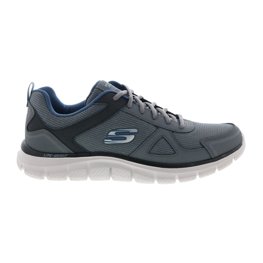 Skechers Track Scloric 52631 Mens Gray Canvas Lifestyle Sneakers Shoes ...