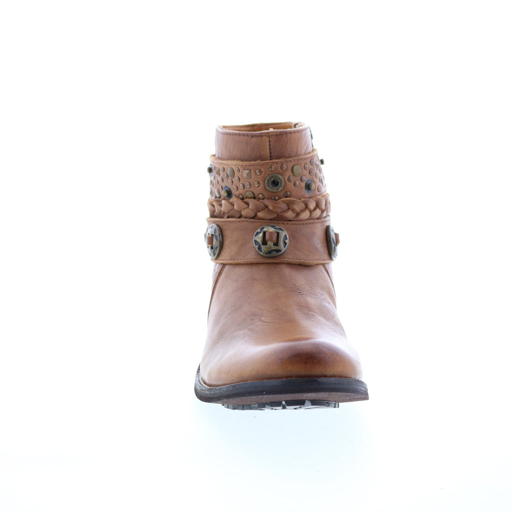 Rawhide 5936 Womens Brown Leather Zipper Cowboy Western Boots - Ruze Shoes