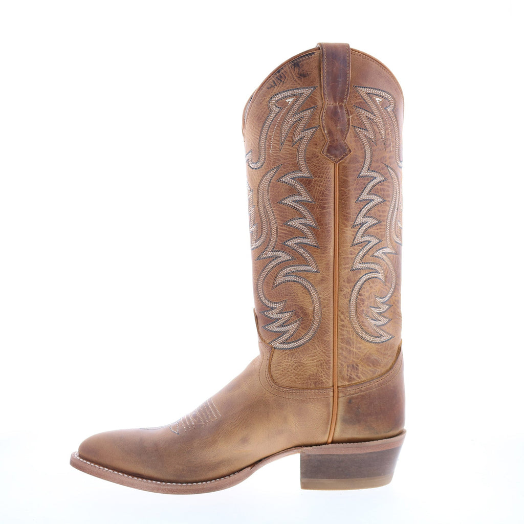Outlaw Pointed 60050 Mens Brown Leather Slip On Western Boots - Ruze Shoes