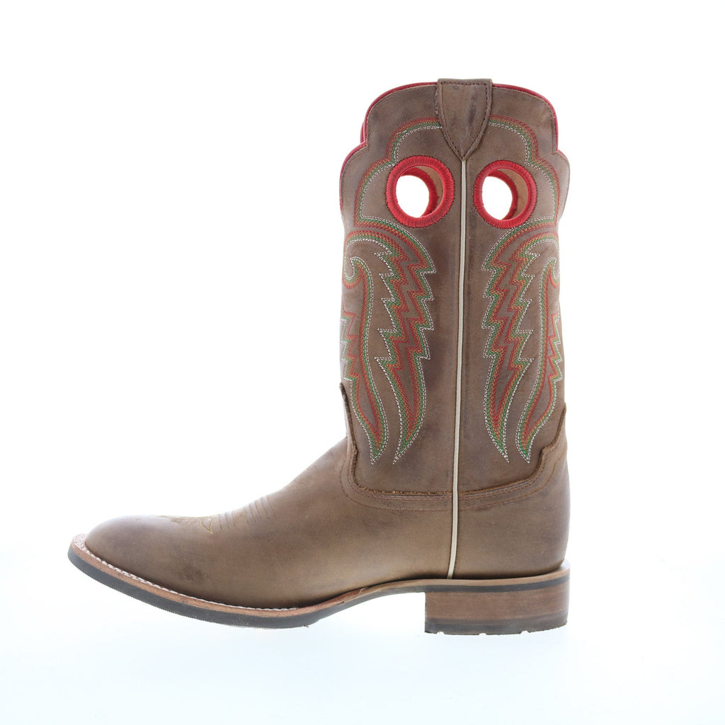 Outlaw Snip Toe 60301 Mens Brown Leather Slip On Western Boots - Ruze Shoes