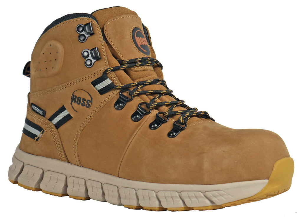 Hoss Ticker Composite Toe Waterproof Mens Brown Wide Work & Safety Boo ...
